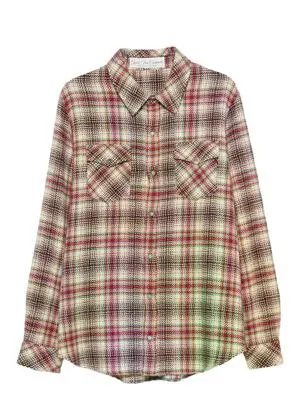GOD'S TRUE CASHMERE Check Cashmere Shirt - Neutrals