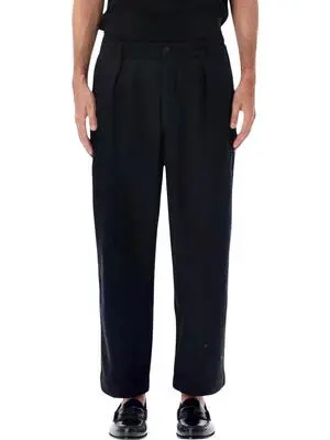 Universal Works Oxford Pleated Elasticated-waistband Trousers - Blue