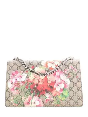 Gucci Dionysus Bag Blooms Print Gg Coated Canvas Small Shoulder Bag - Brown