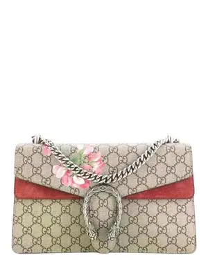 Gucci Dionysus Bag Blooms Print Gg Coated Canvas Small Shoulder Bag - Brown
