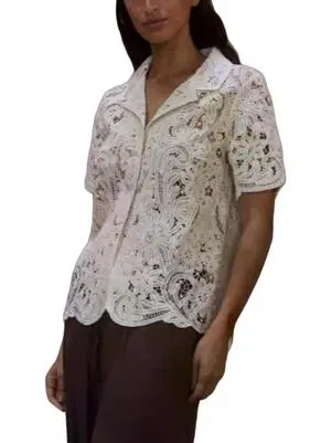 ALL THAT REMAINS Freya Floral-lace Shirt