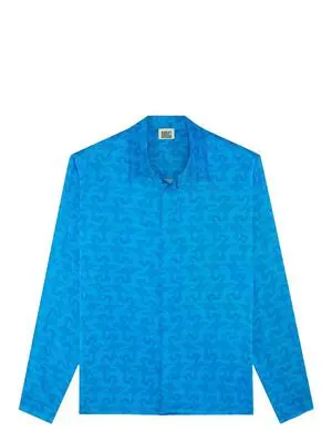 NING DYNASTY Core Cloud Silk Shirt - Blue