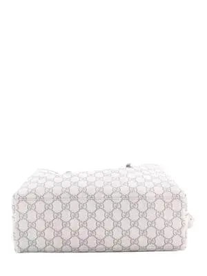 Gucci Emblem Gg Coated Canvas Small Tote Bag - Grey
