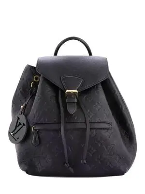 LOUIS VUITTON Montsouris Nm Monogram Empreinte Leather Pm Backpack - Black