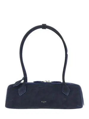 Alaïa Nubuck Leather Medium 'le Teckel' Bag - Blue