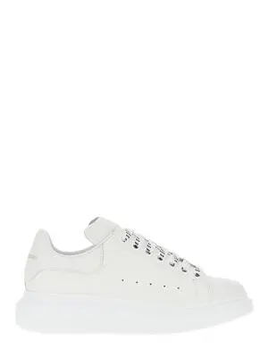 Alexander McQueen Leather Oversize Sneakers - White