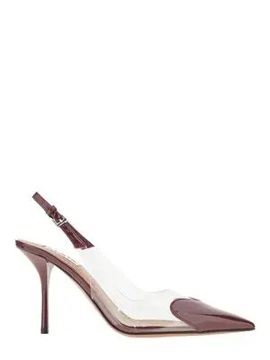 Alaïa Pvc And Leather 'le Coeur' Slingback Pumps - Red