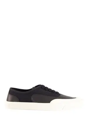 CHRISTIAN LOUBOUTIN Christian Louboutin Men Tactical Skate Low-Top Sneakers Christian Louboutin In Canvas And Calf Leather Black