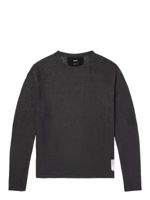 Satisfy Logo-appliquéd Fuzzfleece™ Ad T-shirt - Gray