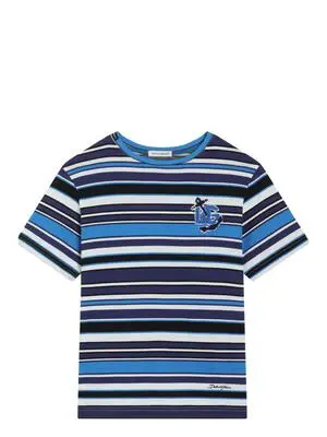 DOLCE & GABBANA Striped Appliqué T-shirt