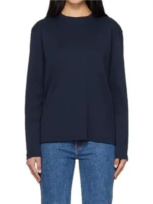 FLORE FLORE Maggie Long-Sleeve T-Shirt Navy