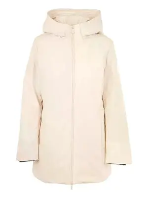 Woolrich Hooded Zip-up Coat - Neutrals