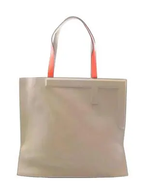 Fendi 2010-2026 Medium Bicolor Smooth Calfskin Flip Tote Bag - Neutrals