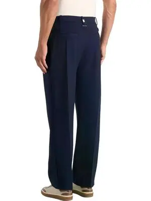 Manière De Voir Pierre Pleated Tailored Trousers - Blue