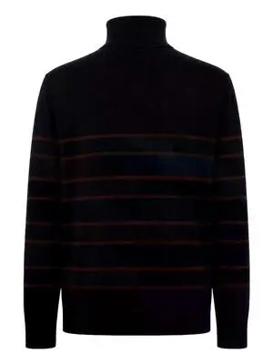 Iceberg Striped Roll-neck Sweater - Blue