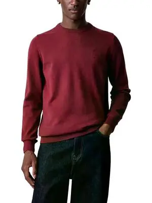 Barbour Logo-embroidered Crew-neck Sweater - Red