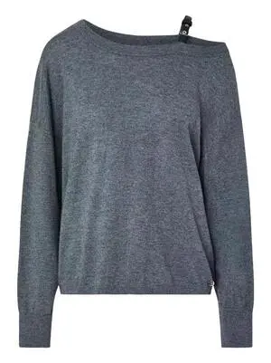 Liu Jo Wool Blend Sweater With Buckle - Grey