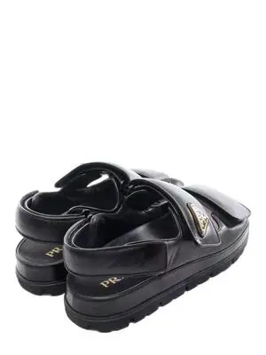 PRADA 2010s Logo Plate Sandals