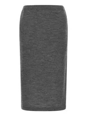 Junya Watanabe Mélange-effect Midi Skirt - Grey