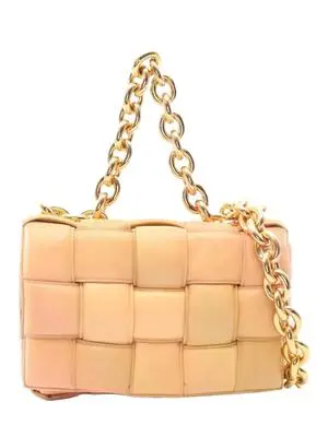 Bottega Veneta 2010s Chain Cassette Shoulder Bag Neutrals