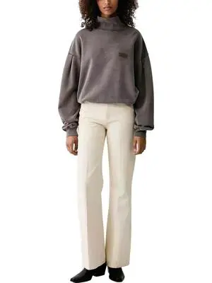 American Vintage Jitbay Logo-print High-neck Sweatshirt - Grey