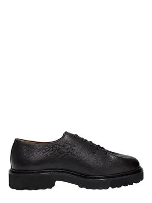 JACQUES SOLOVIÈRE PARIS Edouard Grained-leather Derby Shoes - Brown