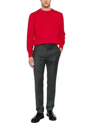 BERWICH Tailored Pressed-crease Trousers - Grey