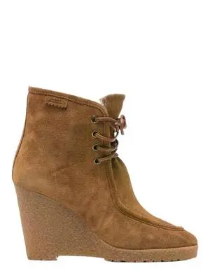 Isabel Marant Étoile Cylia Lace-up Wedge Ankle Boots - Brown
