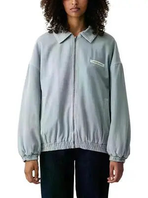American Vintage Logo-patch Zip-fastening Jacket - Blue