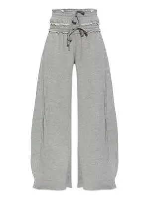 Adidas Frayed-edge Wide-leg Track Pants Grey