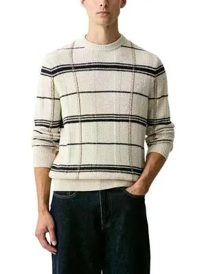 Barbour Fasey Check-pattern Sweater - Neutrals