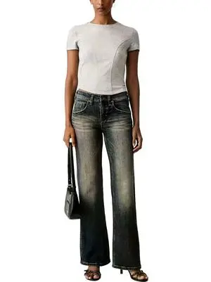 Miss Sixty Panelled Short-sleeve T-shirt - Grey