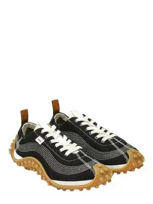 AMI Paris Mesh-knit Sneakers Black