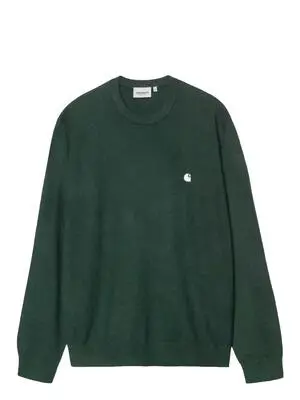 Carhartt Work In Progress Madison Logo-embroidered Crew-neck Sweater Green
