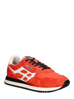 NAPAPIJRI Logo-patch Suede-panel Sneakers - Orange