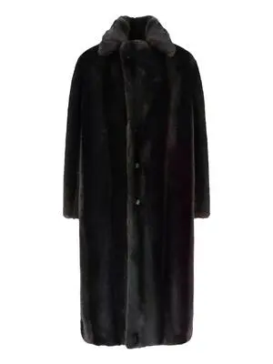 MAISON MARGIELA Faux-fur Single-breasted Jacket - Black
