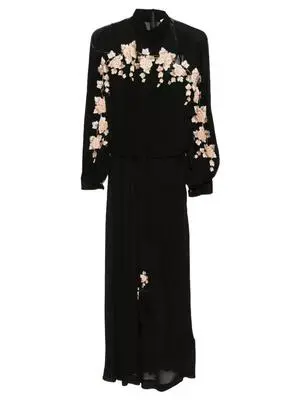 ZIMMERMANN Floral-embroidered Belted Maxi Dress