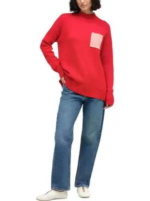 Chinti & Parker Chest-pocket Sweater - Red