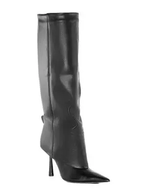 GIABORGHINI Point-toe Knee-high Boots - Black