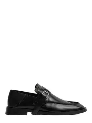 MIISTA Els Buckle-strap Loafers - Black