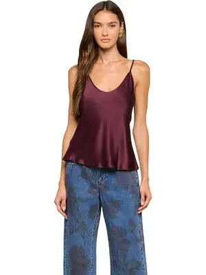L'Agence Lexi Silk Camisole Deep Sangria