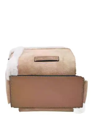 Karl Lagerfeld K/circle Shearling Shoulder Bag - Brown