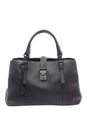 Bottega Veneta 2012-2026 Medium Intrecciato Trimmed Roma Tote Bag - Black