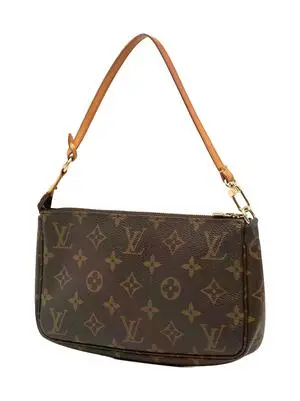 LOUIS VUITTON 2003 Monogram Pochette Accessoires Shoulder Bag - Brown