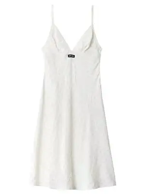 Miu Miu Cady Eyelet-lace Dress - Neutrals