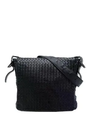 Bottega Veneta 2012-2026 Nappa Intrecciato Messenger Bag Crossbody Bag - Black