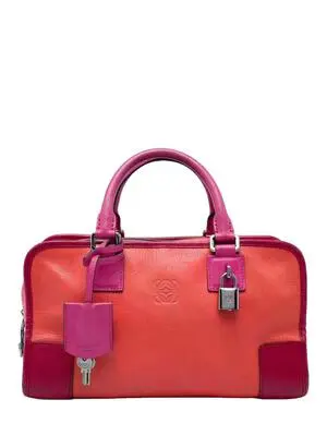 Loewe 2012 Tricolor Goatskin Amazona 28 Handbag - Orange