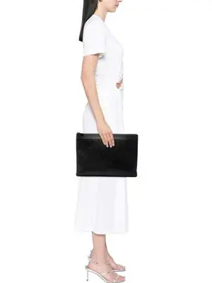 LOUIS VUITTON 2019 Monogram Shadow Discovery Pochette Clutch Bag - Black
