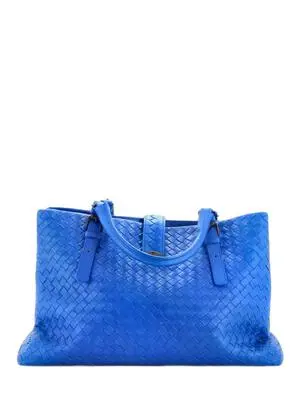 Bottega Veneta Roma Bag Intrecciato Nappa Medium Tote Bag - Blue