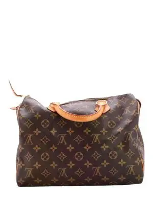 LOUIS VUITTON Speedy Handbag Monogram Canvas 30 Satchel - Brown